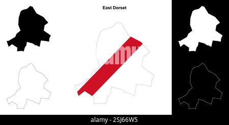 Dorset blank outline map set Stock Vector Image & Art - Alamy