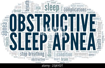 Obstructive Sleep Apnea OSA word cloud conceptual design isolated on ...