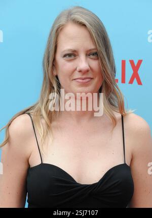 Amanda Bowers arriving at the premiere of the Netflix original film 'Like Father' at the ...