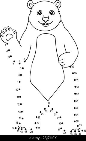 Dot to Dot Bear Isolated Coloring Page for Kids Stock Vector Image & Art - Alamy