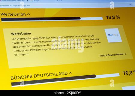 The WerteUnion party in the Wahl-O-Mat for the 2025 federal election ...