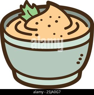 mashed potatoes icon doodle illustration Stock Vector Image & Art - Alamy
