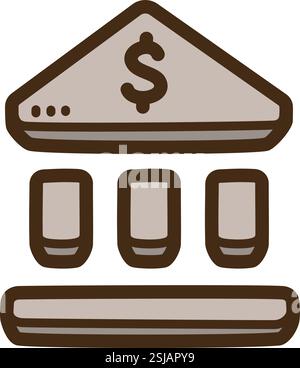 bank building fintech icon vector illustration design Stock Vector ...
