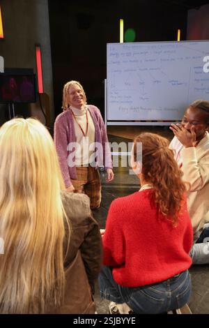 Disabled people rehearsing on stage Stock Photo - Alamy