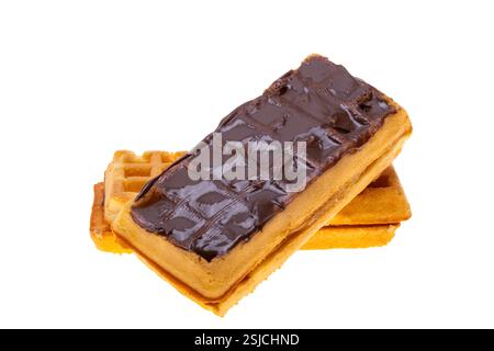sponge wafers isolated on white background Stock Photo - Alamy