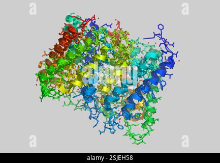 Protein, protein as a molecular model Stock Photo - Alamy