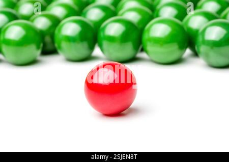 Concept with colored balls - Leader Stock Photo - Alamy
