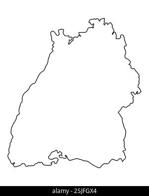 Map of Baden-Württemberg Stock Photo - Alamy