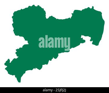 Map of Saxony Stock Photo - Alamy