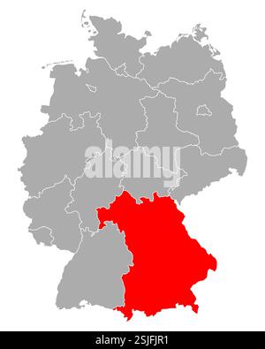 Map of Bavaria in Germany Stock Photo - Alamy