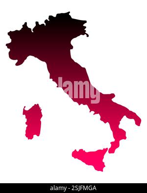 Plain map of Italy Stock Photo - Alamy