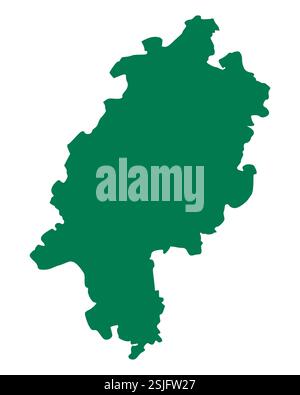 Map of Hesse Stock Photo - Alamy