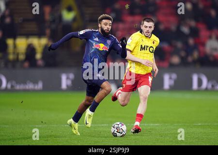 Leeds United's Jayden Bogle (left) celebrates scoring their side's ...