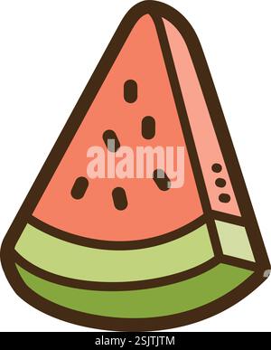Watermelon fruit icon cartoon vector. Slice food Stock Vector Image ...