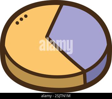 Doodle pie chart graph icon or logo, hand drawn with thin black line ...
