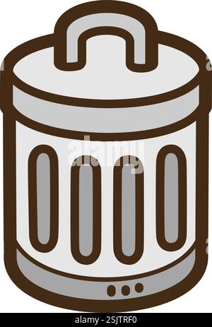 Delete user icon outline vector. Sign profile. Trash button Stock ...