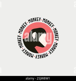 Vector illustration of cute fat monkey logo Stock Vector Image & Art ...