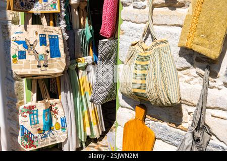 FILOTI VILLAGE, NAXOS ISLAND: SEP 26, 2024: People dining in typical ...