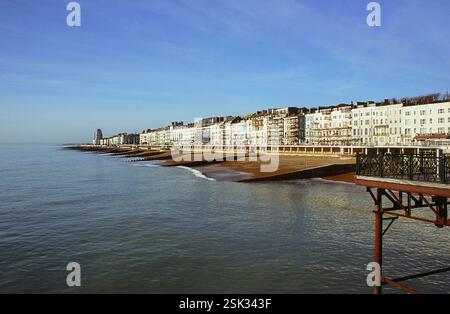 St Leonards-on-Sea viewed from Hastings pier, Sussex, England, UK Stock ...