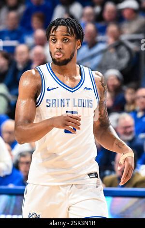FEBRUARY 11, 2025: Saint Louis Billikens guard Isaiah Swope (1) takes ...