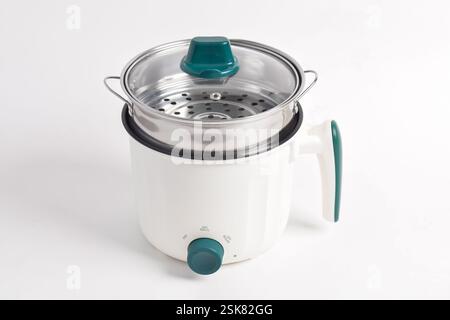 Double tray steaming electric pot, for steam cooking and frying food ...