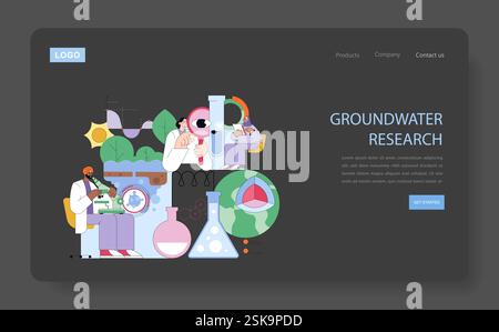 Groundwater Research concept. Focus on the importance of studying ...