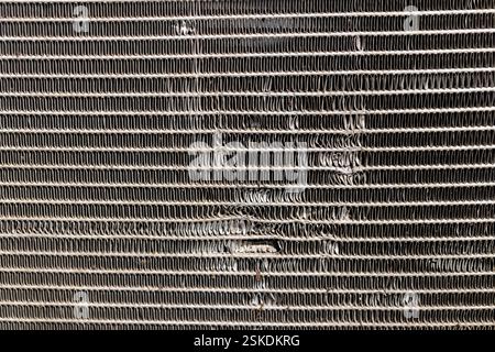 a radiator damaged in an accident to cool the car during engine ...