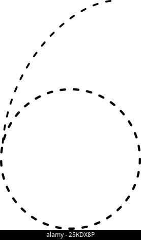 Tracing number 8 prewriting dotted line math worksheet element for ...