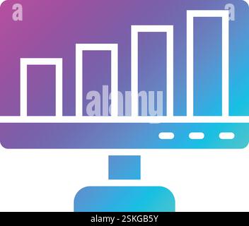 bar chart icon Vector Glyph Illustration Stock Vector Image & Art - Alamy
