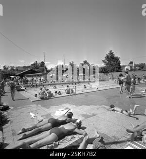 Piscine de Varembé, Schwimmbad in Genf 1965#Swimming pool, Piscine de ...