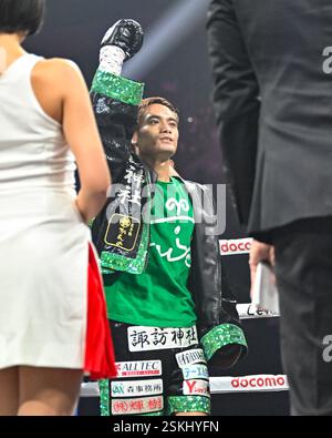 Tokyo, Japan. 24th Jan, 2025. Challenger Shoki Sakai enters the ring before the OPBF and WBO ...