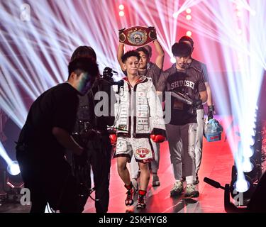 Tokyo, Japan. 24th Jan, 2025. Challenger Shoki Sakai enters the ring before the OPBF and WBO ...