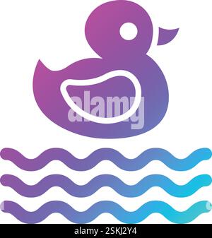 duck animal zoo line icon vector illustration Stock Vector Image & Art ...