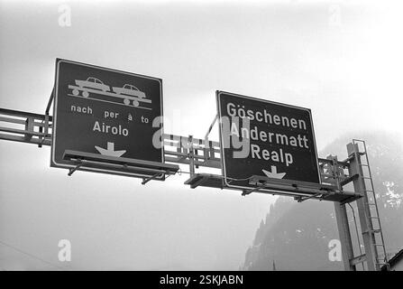 Huckepack-Verlad Göschenen - Airolo--- Auto-Verladerampe Gotthardbahn ...