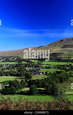 Landscape view over the Threlkeld valley, Keswick, Lake District ...
