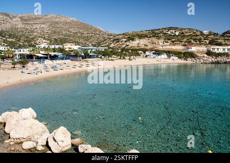 Mega Amoopi beach, Karpathos island in South Aegean sea, Greece Stock ...