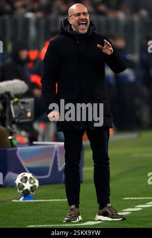 PSV Eindhoven manager Peter Bosz during a training session at St James ...