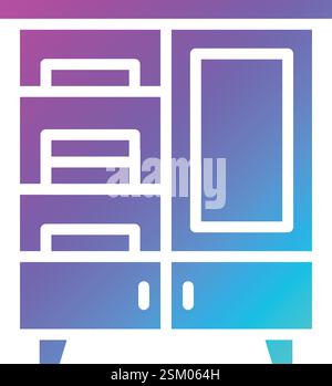 Dressing room icons set. Outline set of dressing room vector icons neon ...