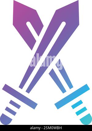 Sword app icon outline vector. Pc online. Game sport Stock Vector Image ...