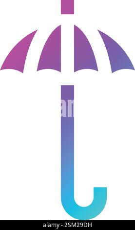 Umbrella icon vector, filled flat sign, solid pictogram isolated on ...