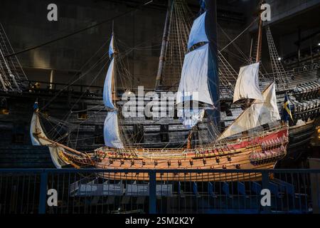 Modell der Vasa im Vasa-Museum Vasamuseet, Galärvarvsvägen, Stockholm ...