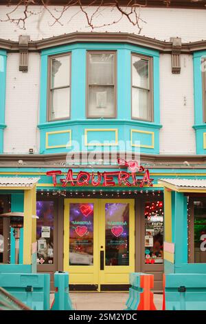 Cityscape of the Manayunk neighborhood in Philadelphia, Pennsylvania ...