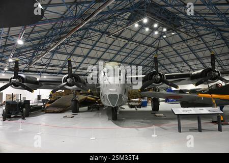 Consolidated B-24L Liberator bomber on display at the RAF Museum London ...