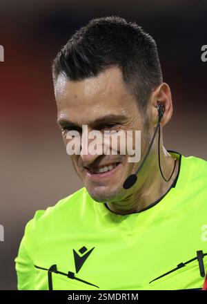 Referee Maurizio Mariani during Champions League 2025/2026, Round 8 ...