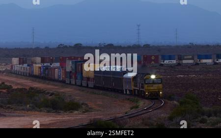 Intermodal Container freight train pheading for Darwin after leaving ...
