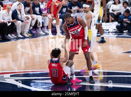 Washington Wizards forward Alex Sarr (20) in action during the first ...