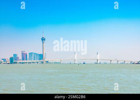 Macau Tower and Friendship Bridge, China Stock Photo - Alamy