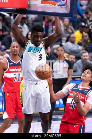 Indiana Pacers center Thomas Bryant (3) in action as the Milwaukee ...