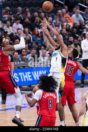Indiana Pacers forward Obi Toppin (1) in action as the Houston Rockets ...