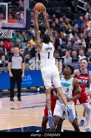 Indiana Pacers forward Obi Toppin (1) in action as the Houston Rockets ...